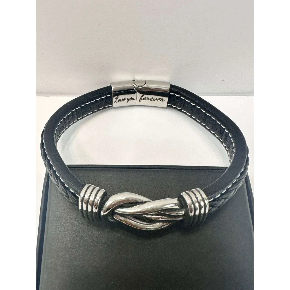 QWNHONEY | Accessories | To My Grandson Leather Bracelet Infinity Knot ...